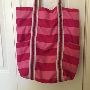 Target | Bags | Large Tote Bag Pink Stripes Target | Poshmark